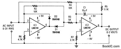 PRECISION FULL WAVE Ac Dc CONVERTER Basic Circuit Circuit Diagram SeekIC Com
