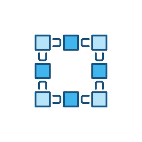 Block And Chain Vector Block Chain Concept Colored Icon 12777957 Vector