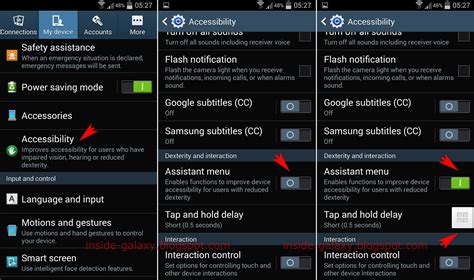 Inside Galaxy Samsung Galaxy S4 How To Enable Configure And Use Assistant Menu In Android 4 4