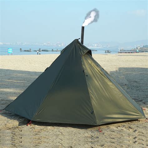 One Person Camping Tipi Hot Tents With Stove Jack 4 Season Teepee Tent For Hunting Backpacking