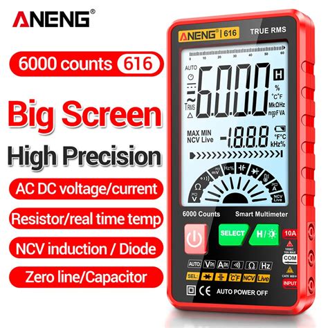 Aneng M113 1999 디지털 멀티미터 Acdc 전압 및 저항 측정 Ncv 전기 검사 도구 핸드폰닷컴