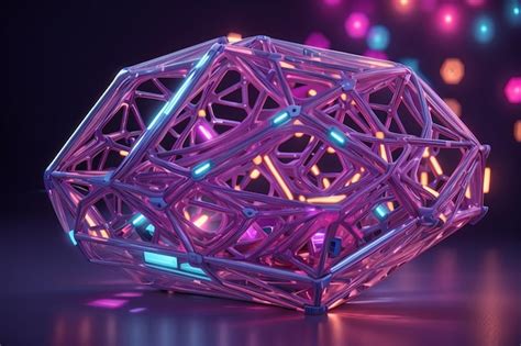 Premium Photo Holo Abstract 3d Shapes