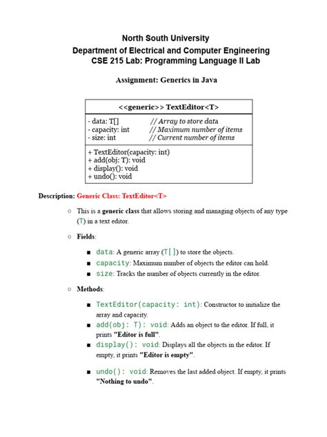 Assigment 02 Generics In Java Pdf Data Type Integer Computer Science