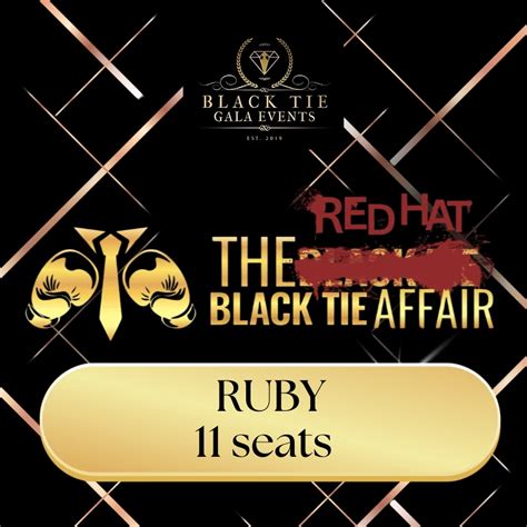 Ruby Table 11 Seats Btbe 4 Black Tie Black Eye