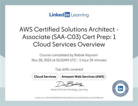 Babak K On Linkedin Certificate Of Completion