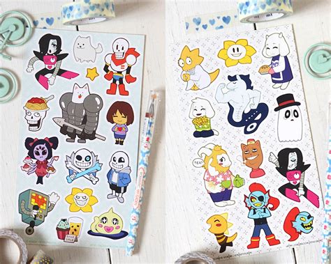 Undertale Stickers Set Etsy
