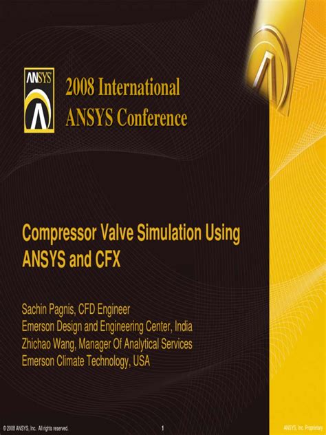 Compressor Valve Simulation Using Ansys And Cfx Pdf Computational