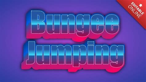 Bungee Jumping Text Effect Generator