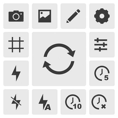 Premium Vector Switch Camera Icon Vector Design Simple Set Of Smartphone App Icons Silhouette