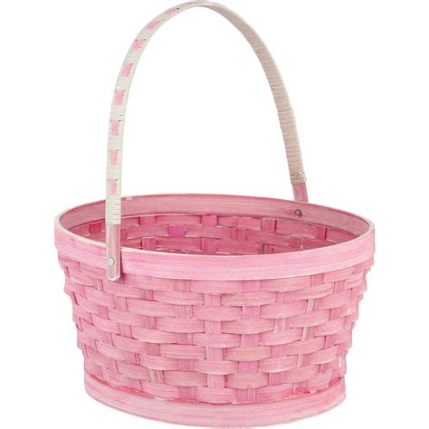 Destination Holiday Woven Bamboo Oval Easter Basket Pink Shop Seasonal Decor At H E B