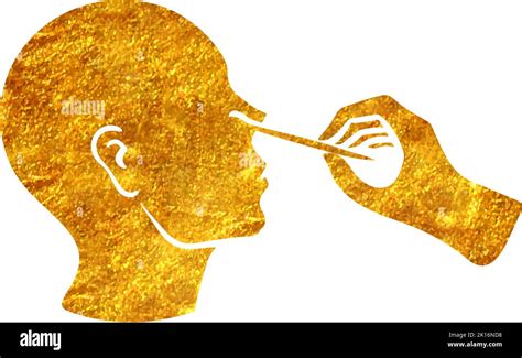 Hand Drawn Gold Foil Texture Swab Test Vector Illustration Stock Vector Image And Art Alamy
