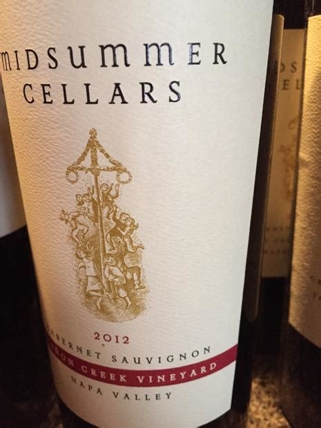 2012 Midsummer Cellars Cabernet Sauvignon Cañon Creek Usa California