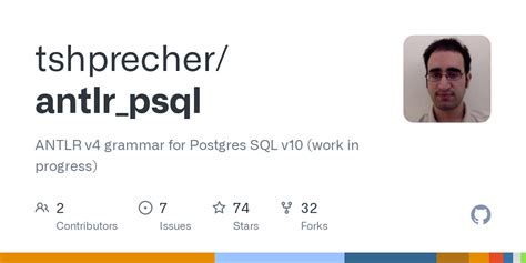 Github Tshprecherantlrpsql Antlr V4 Grammar For Postgres Sql V10