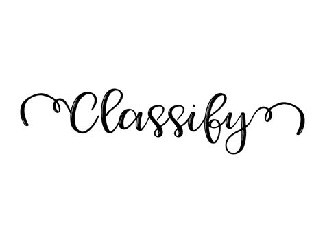 Classify Svg Lettering Typography Graphic By Islanowarul · Creative Fabrica