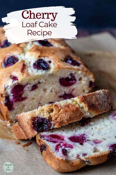 Cherry Loaf Cake With Sweet Black Cherries
