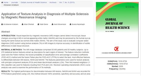 Application Of Texture Analysis In Diagnosis Of Multiple Sclerosis By