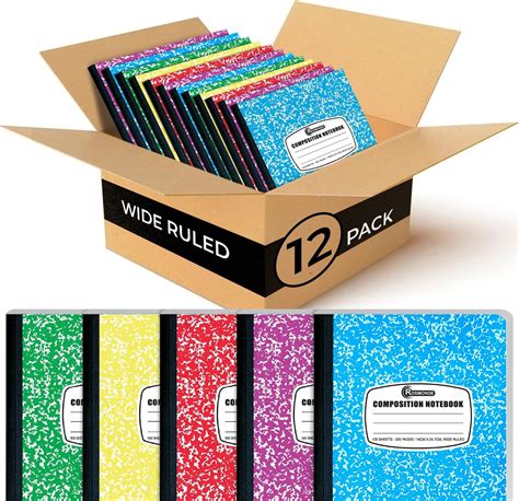 Wide Ruled Notebook Composition Notebooks Wide Ruled