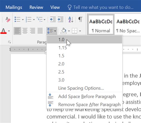 Line And Paragraph Spacing Belajar Office