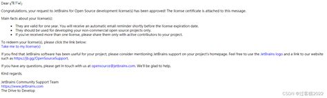 免费申请了一个 jetbrains 开源许可 许可到期又续订成功 jetbrains license csdn博客