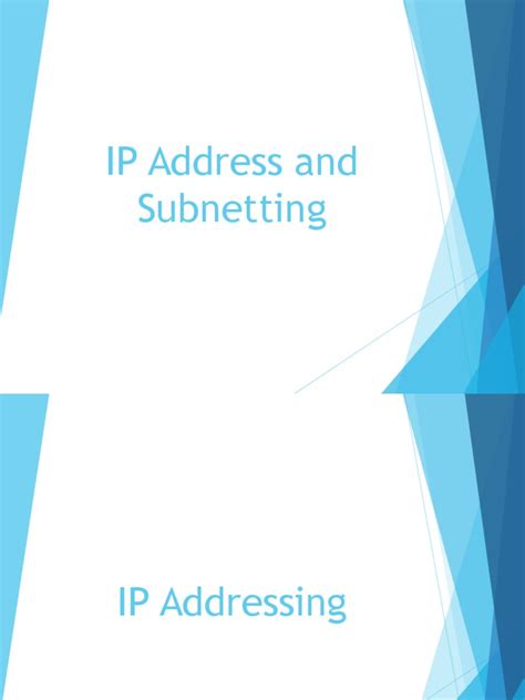 ip address and subnetting pdf ip address network architecture