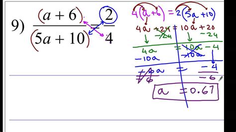 Algebra 1 Solve Proportion With Variable Youtube