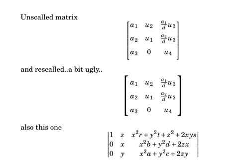 matrices matrix is too small how to make it bigger tex latex