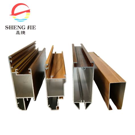 Wood Grain Aluminum Wood Finished Extrusion Profile Oem Customized Aluminium Powder Coating For