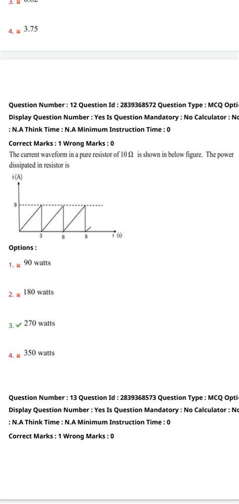 The Current Waveform In A Pure Resistor Of 10Ω Is Shown In The Figure Bel