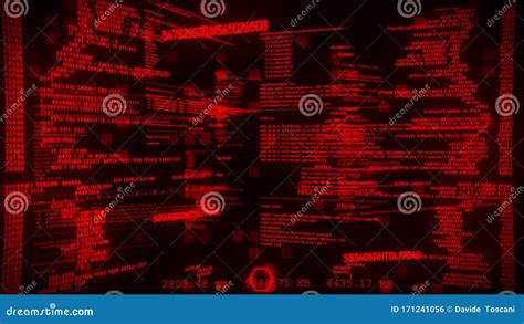 Red Hacker Digital Text Motion Graphic Background Stock Footage Video Of Program Data 171241056