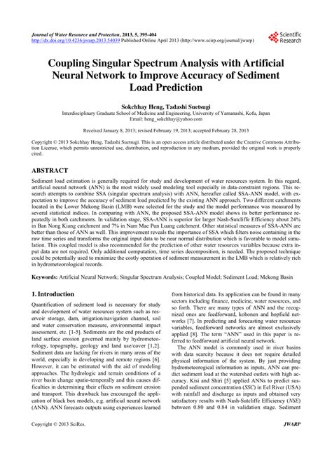 Pdf Coupling Singular Spectrum Analysis With Artificial Neural Network To Improve Accuracy Of