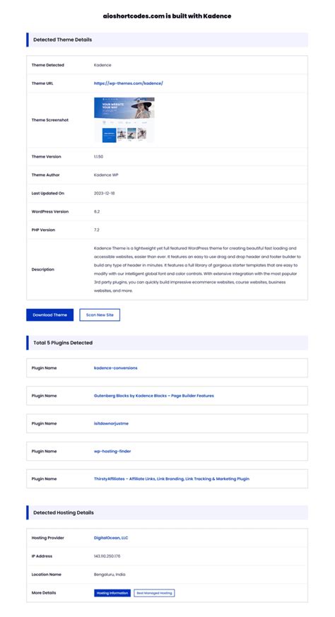 Website Theme Detector Any Wordpress Site Checker