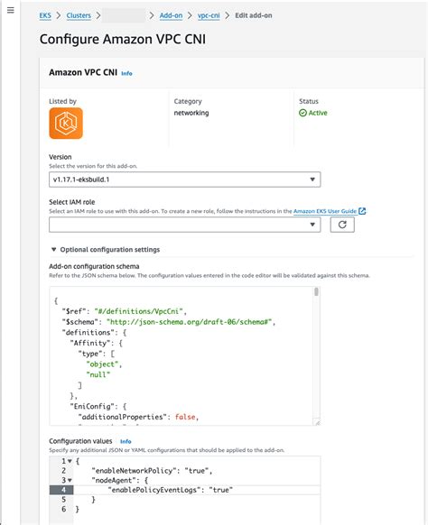 为 Kubernetes 网络策略配置集群 Amazon EKS