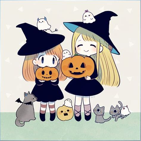 Halloween Anime Chibi Anime Halloween Anime Witch