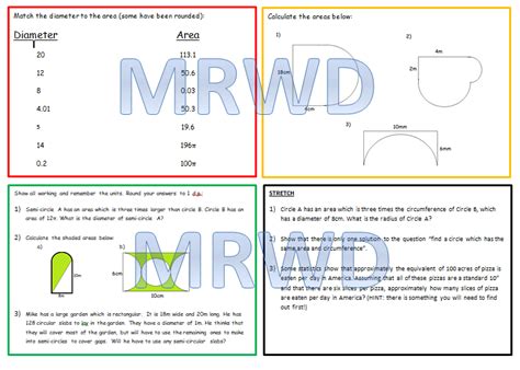 Area Of Circle Lessons Teaching Resources
