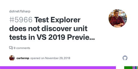 Test Explorer Does Not Discover Unit Tests In Vs 2019 Preview Build