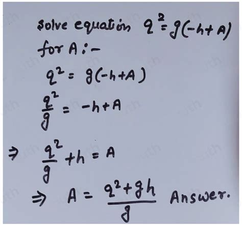 Solved Solve The Following Equation For A Be Sure To Take Into Account Whether A Letter Is Cap