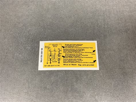 Late Voltage Regulator Decal 1959 1964 — Deluxe Customs
