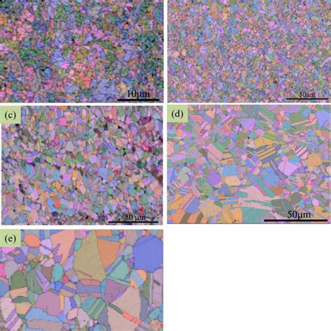 Cold Rolled Microstructures A C And Finally Annealed Microstructures