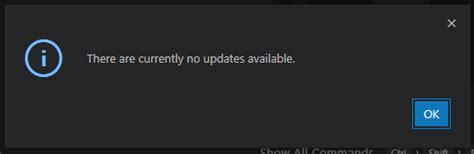 Can The Check For Update Resoponse Popup Be Shown As A Notification Issue