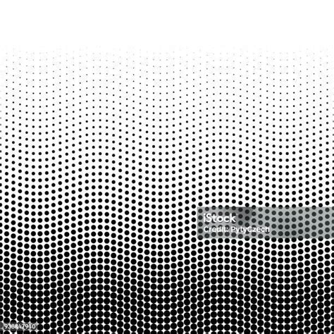 하프톤 도트 물결 모양 배열에서의 배경입니다 흑백 하단 상단 그라데이션입니다 복고풍 스타일으로 추상적인 벡터 벽지 검은색에 대한 스톡 벡터 아트 및 기타 이미지 Istock
