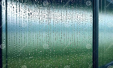Rain Texture Rain On Glass 3d Rendering Clear Focus Generative Ai