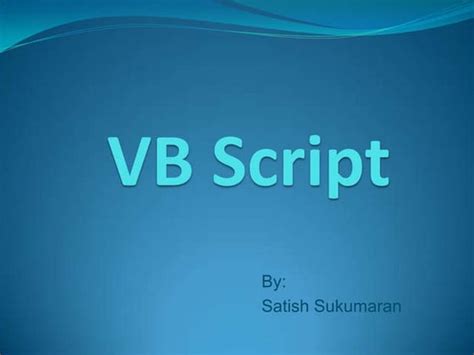 Vb Script Tutorial Docx