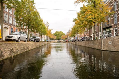 The Netherlands Delft October 2022 Canal Oude Delft In Delft Canal