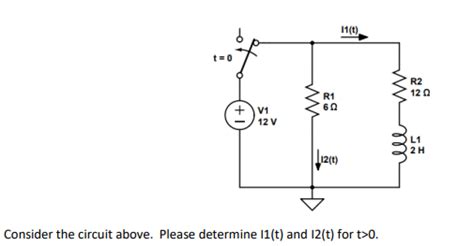 Solved Consider The Circuit Above Please Determine I1 T Chegg Com
