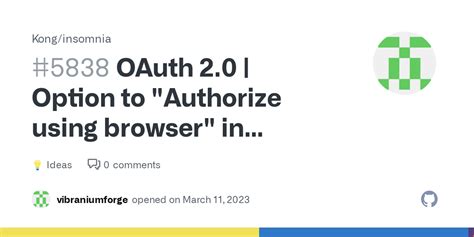 Oauth 20 Option To Authorize Using Browser In Browser Not Insomnia Window · Kong Insomnia