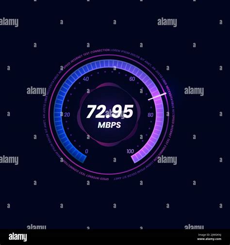 Internet Speed Meter Futuristic Dial Wi Fi Signal Strength Neon Indicator Internet Download Or