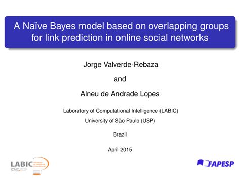 [ppt] a na ve bayes model based on overlapping groups for link