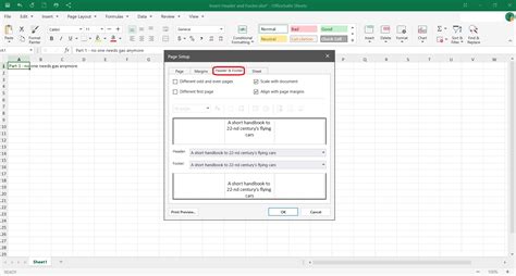 Insert Header Footer In Sheets OfficeSuite