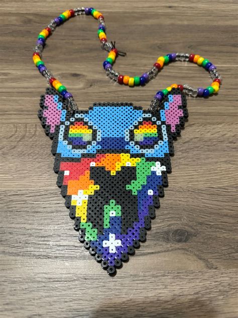 Excision Stitch Mask Perler Necklace Etsy