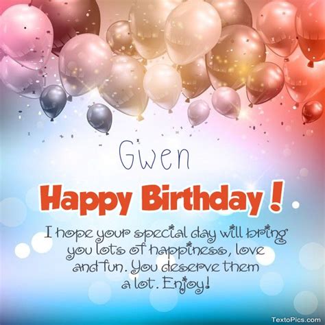 45 Best Happy Birthday Gwen Images 2026 S Quotes And Memes